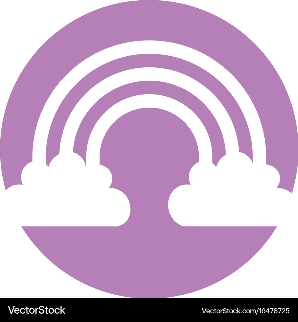 Beautiful fantasy cloud with rainbows Royalty Free Vector