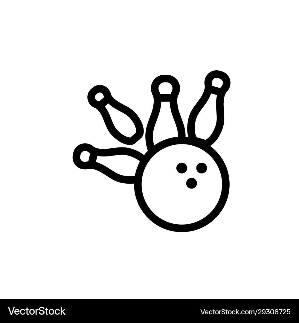 Bowling icon sign symbol design template Vector Image