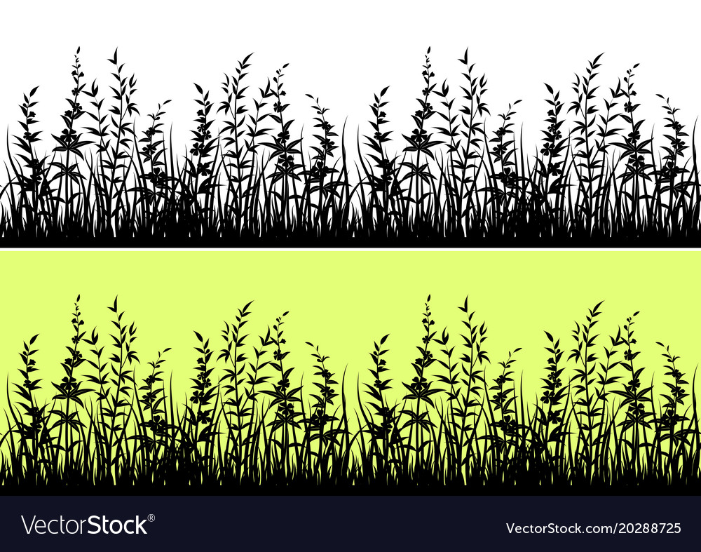 Grass silhouette seamless Royalty Free Vector Image Grass silhouette seamless Royalty Free Vector Image