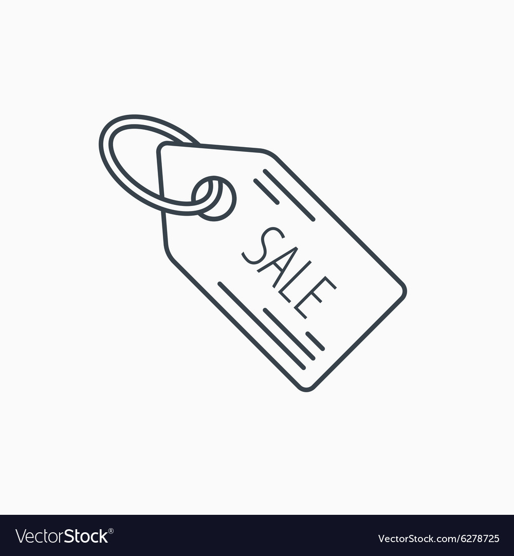 Sale shopping tag icon discount label sign Vector Image