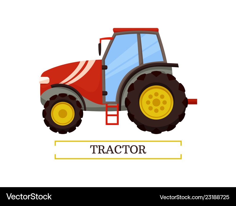 Tractor agricultural machinery Royalty Free Vector Image