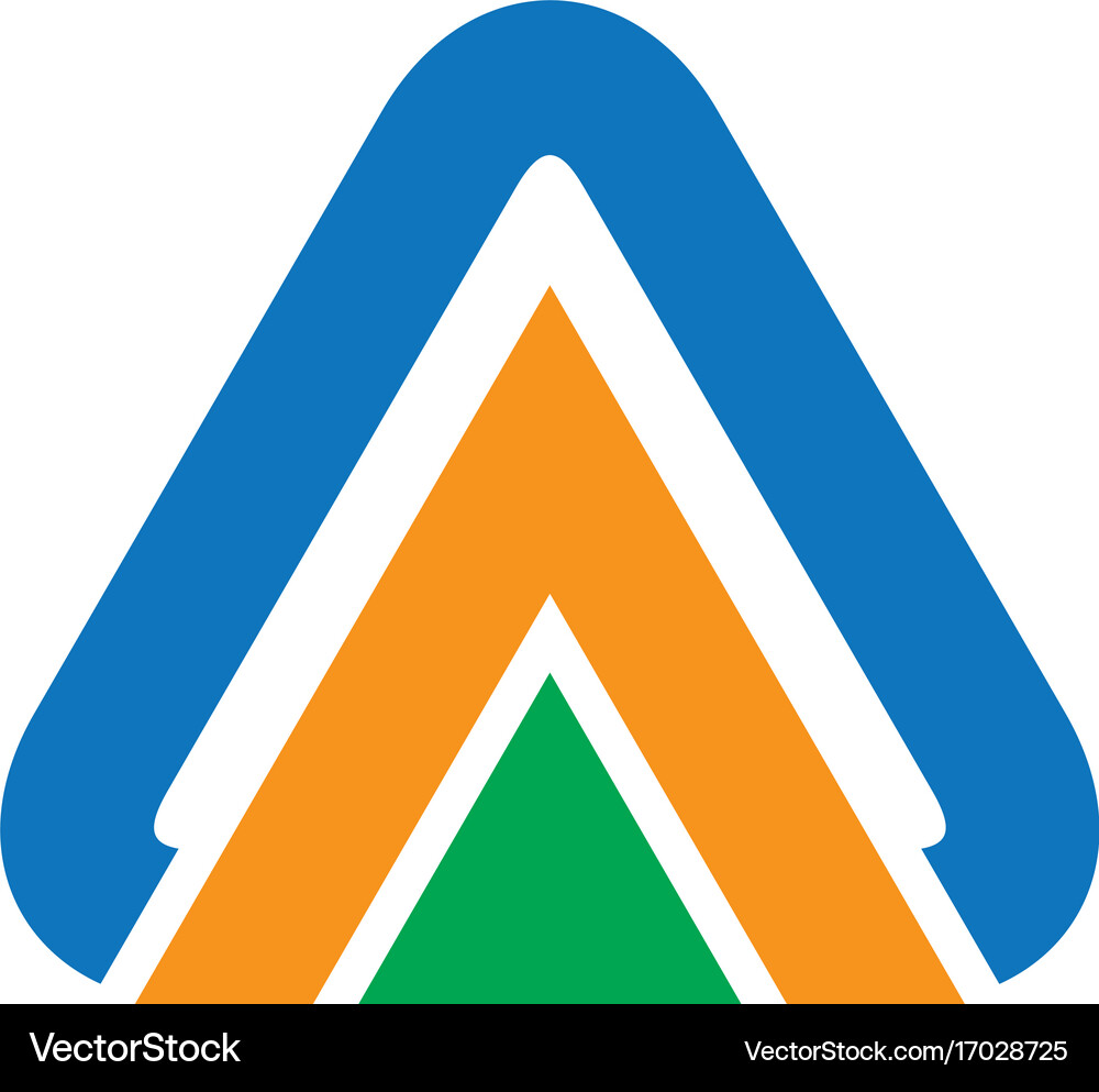 Triangle business finance logo Royalty Free Vector Image