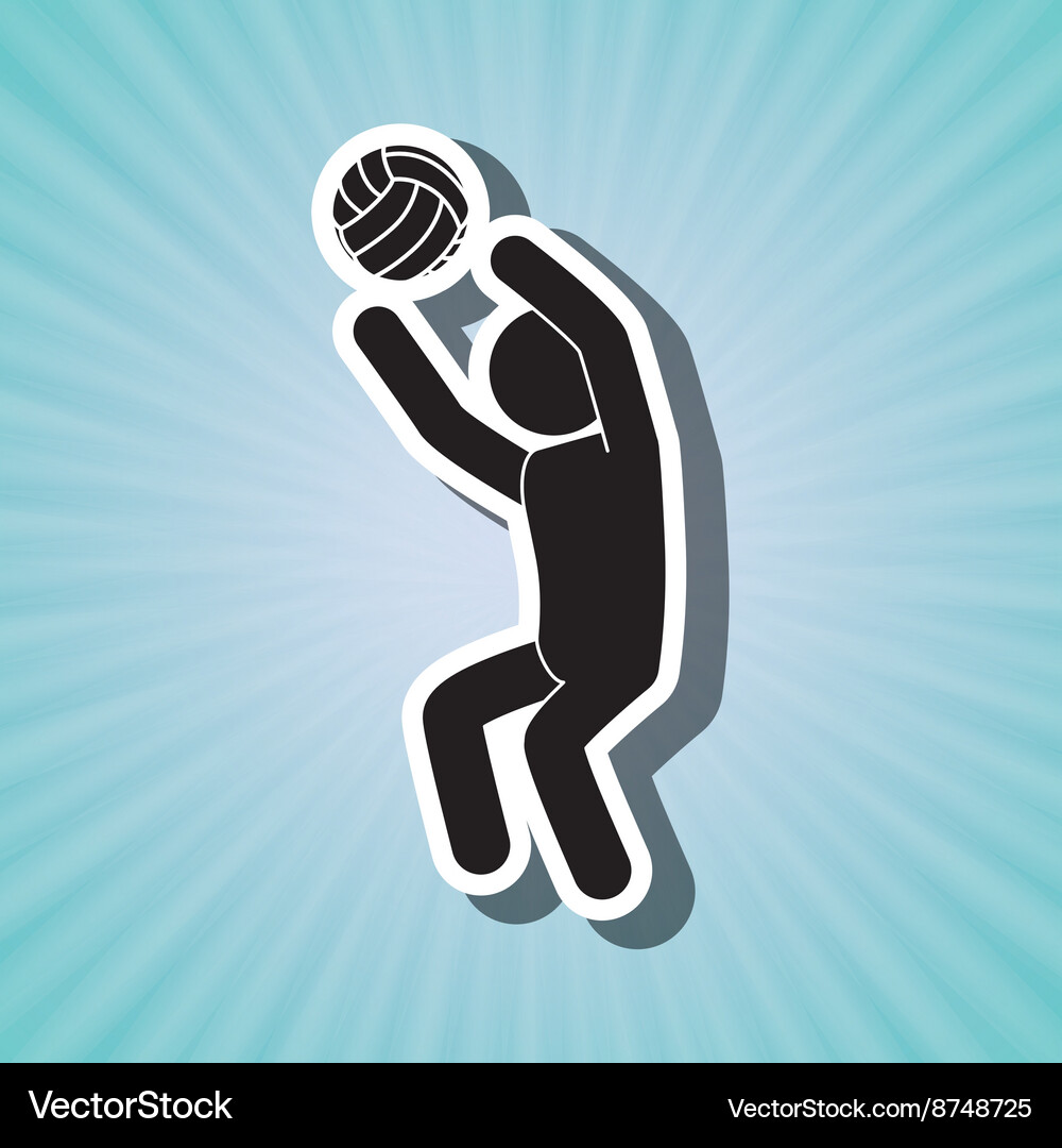 Volleyball player design Royalty Free Vector Image