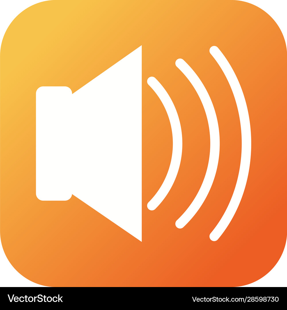 Beautiful loud speaker glyph icon Royalty Free Vector Image