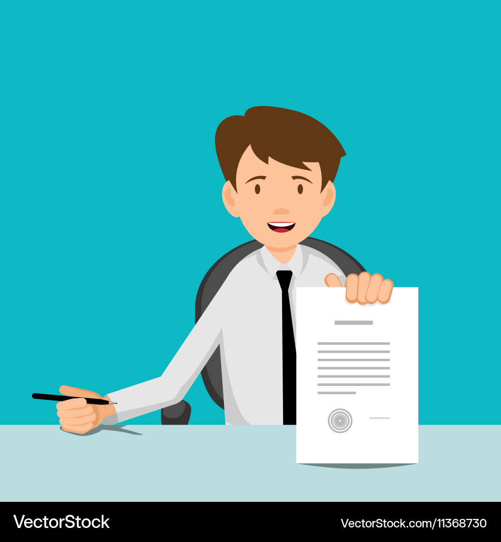 Businessman manager consultant at work Royalty Free Vector