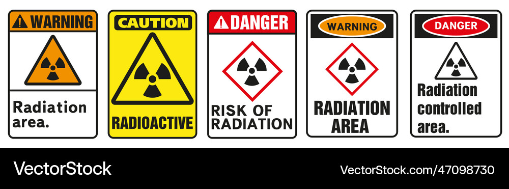 Class 6 danger signs radiation and biohazard Vector Image