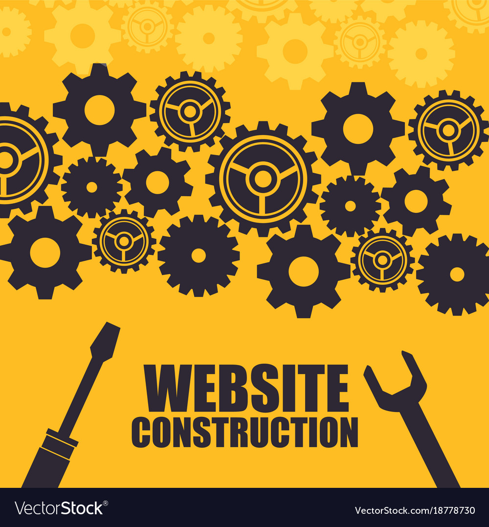 Construction Website Background Royalty Free Vector Image