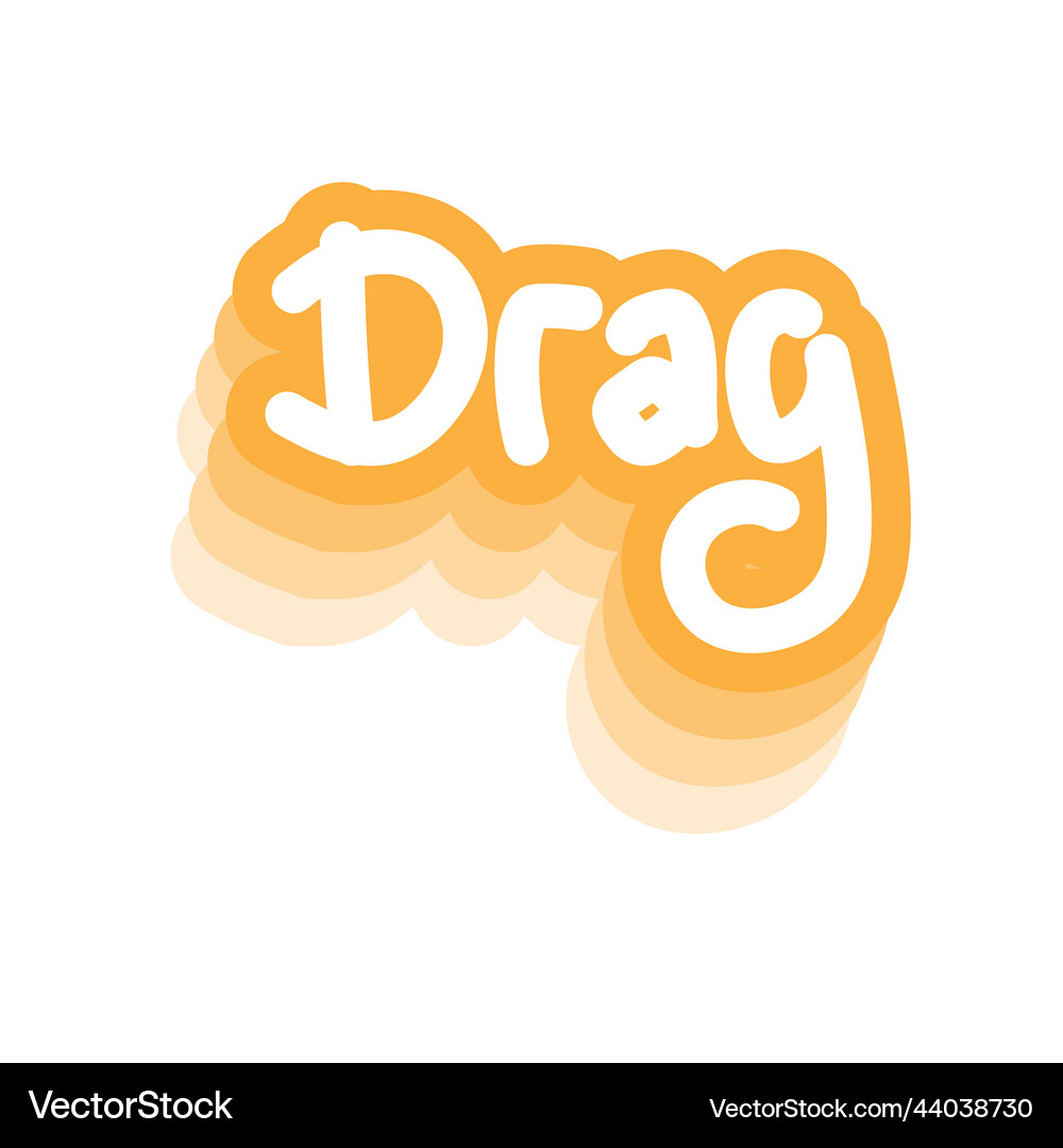 Drag gen z millennial sticker Royalty Free Vector Image