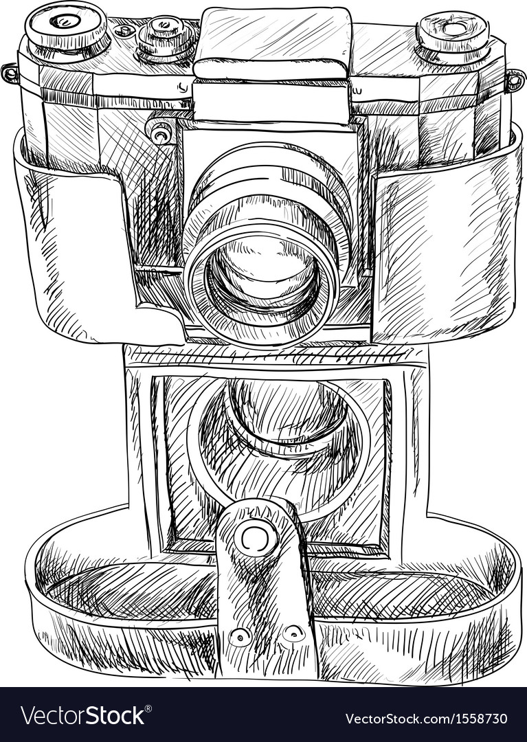 Old camera Royalty Free Vector Image - VectorStock