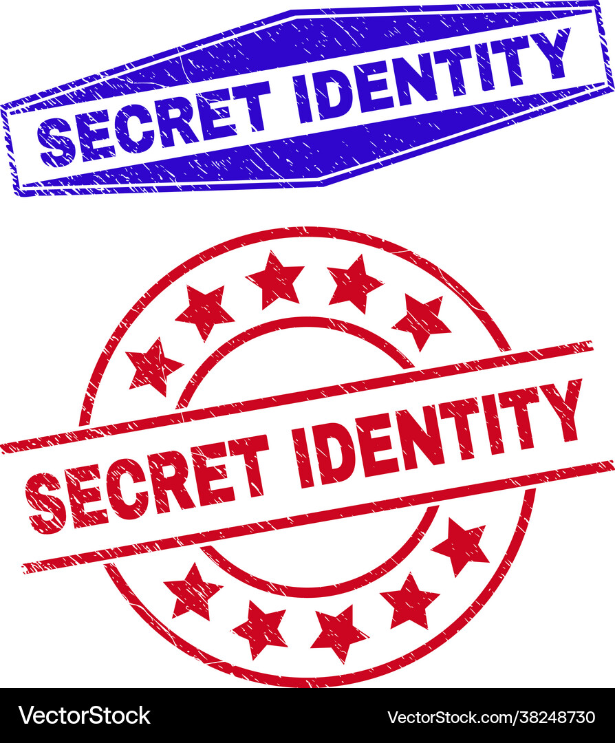 Secret identity unclean watermarks in circle Vector Image