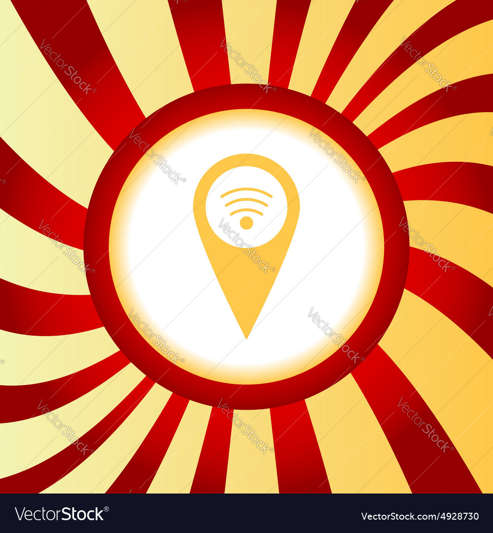 Wi-fi pointer abstract icon Royalty Free Vector Image