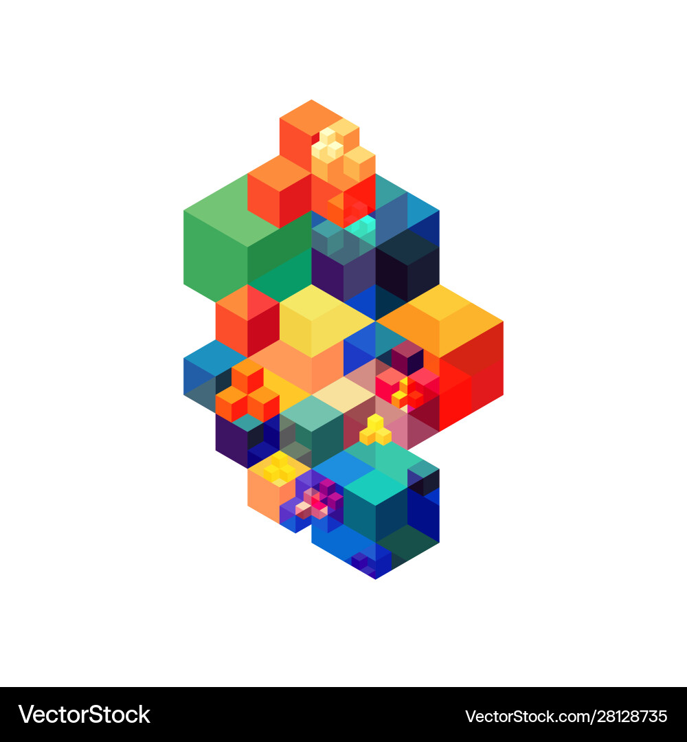 Abstract modern colorful transparent geometric Vector Image