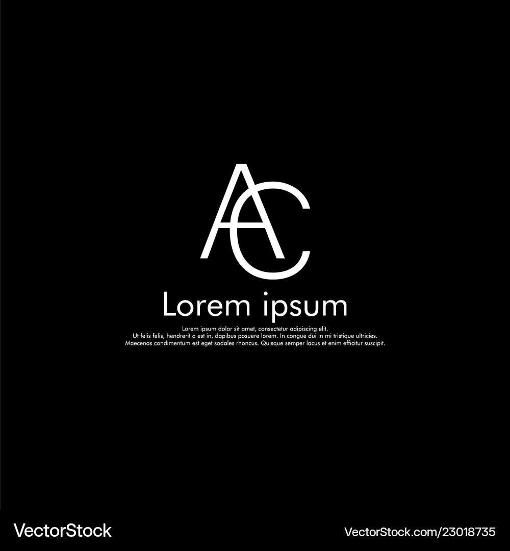 Ac initial abstract logo concept for your company Vector Image