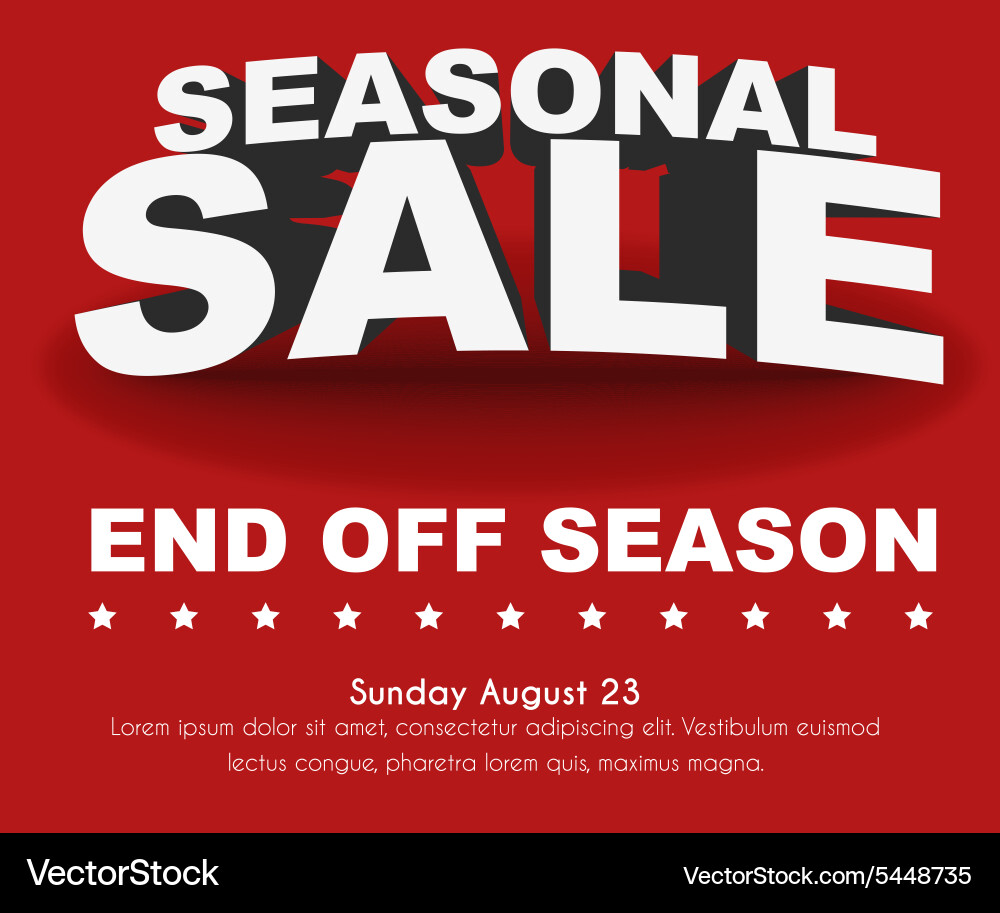 Design a poster for sale Royalty Free Vector Image