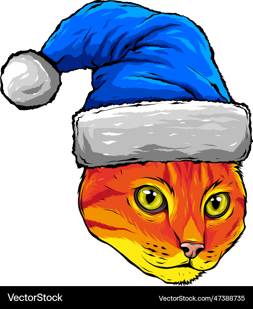 Hand draw of cat head design Royalty Free Vector Image