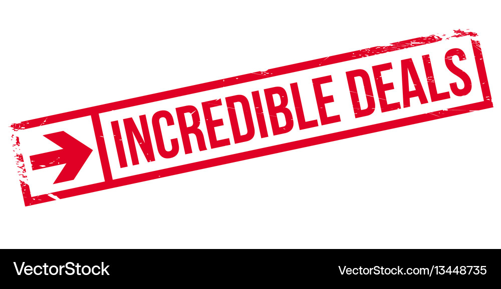 Incredible deals rubber stamp Royalty Free Vector Image