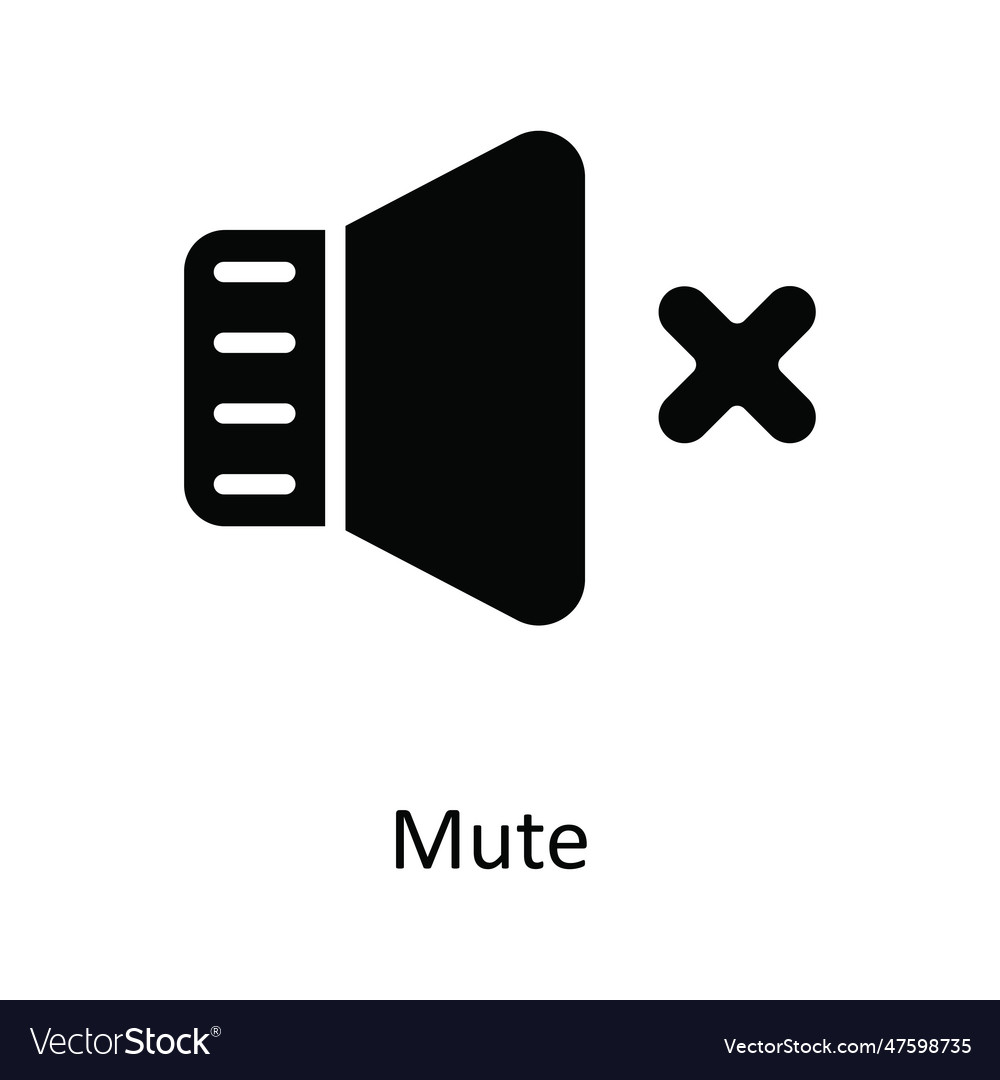 Mute solid icon design mult Royalty Free Vector Image