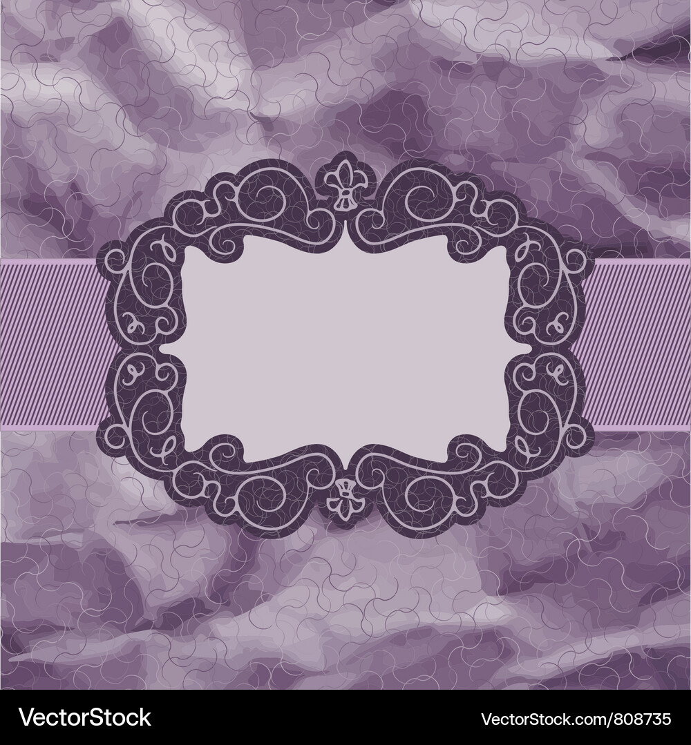 Old card design yellow vintage frame eps 8 Vector Image