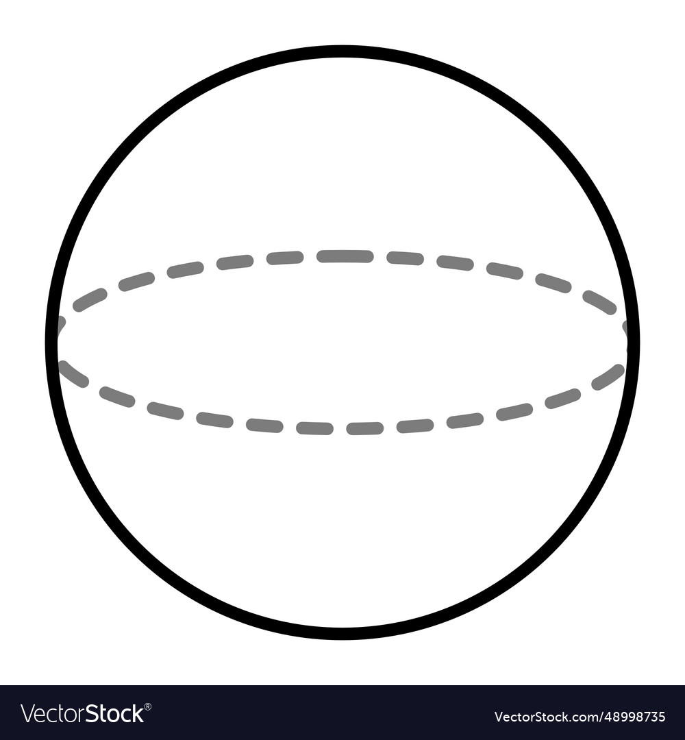 Sphere - basic and practical flat 3d ball Vector Image