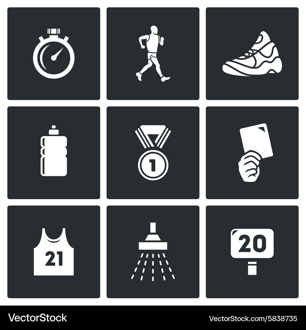 Sport walking icons Royalty Free Vector Image - VectorStock
