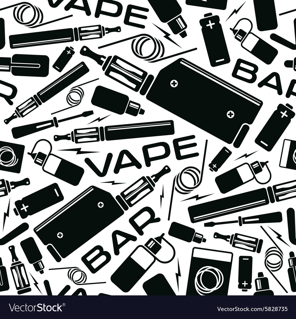 Vape bar seamless pattern Royalty Free Vector Image