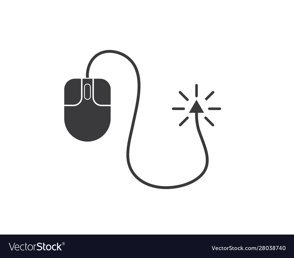 Computer mouse icon design Royalty Free Vector Image