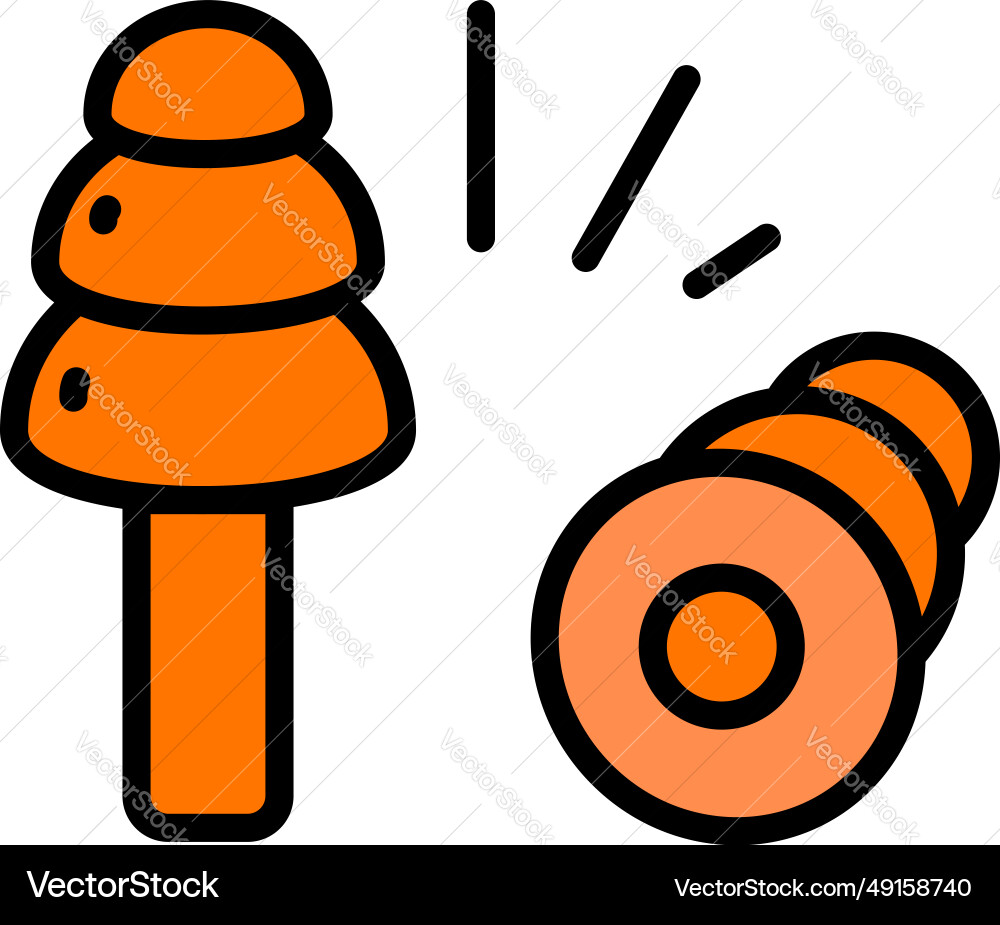 Earplug icon simple style sign isolated on white Vector Image