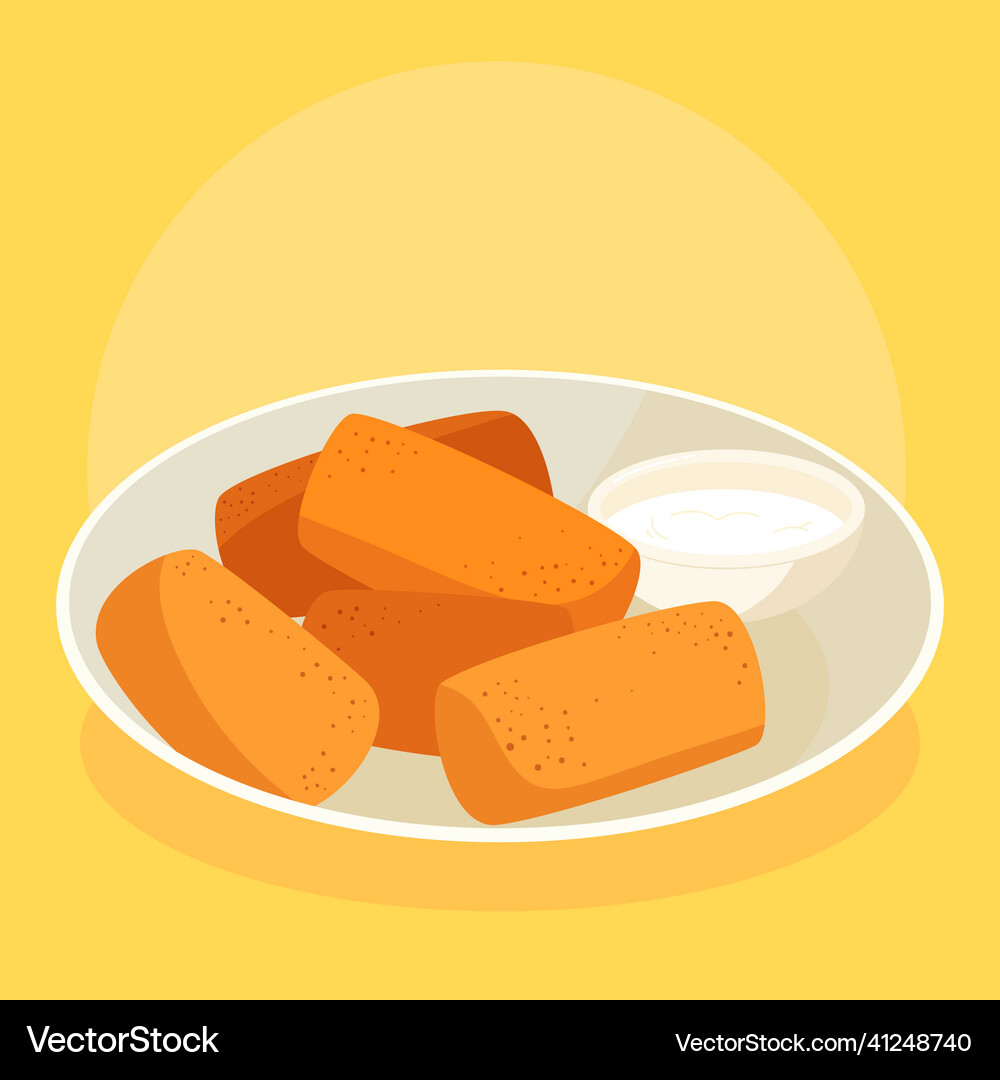 Hand drawn delicious croquetas Royalty Free Vector Image