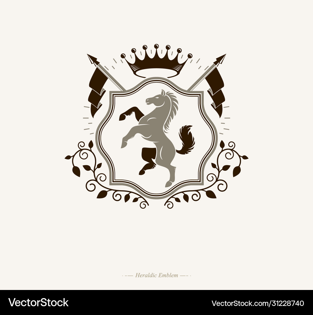 Heraldic sign element heraldry emblem insignia Vector Image