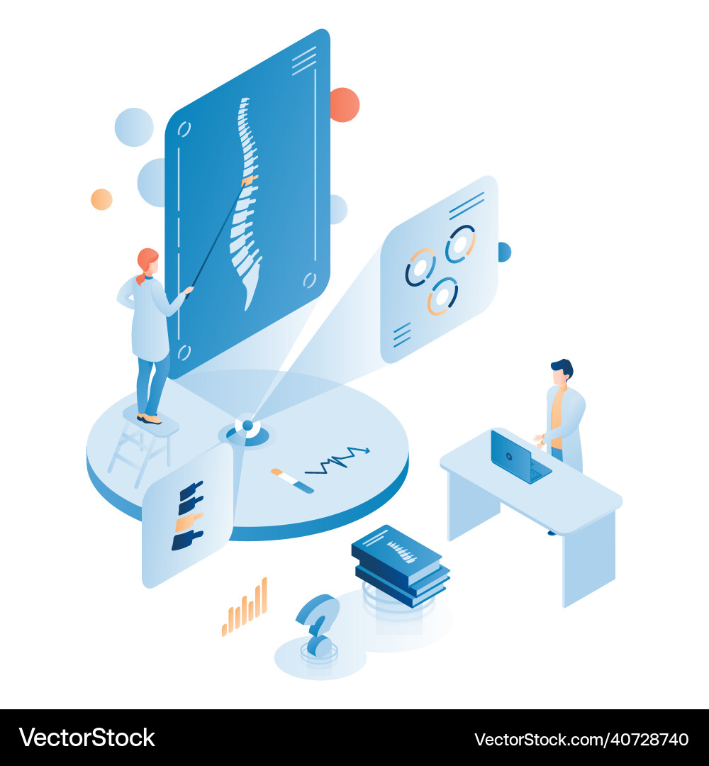 Online osteopathy medicine courses and training Vector Image