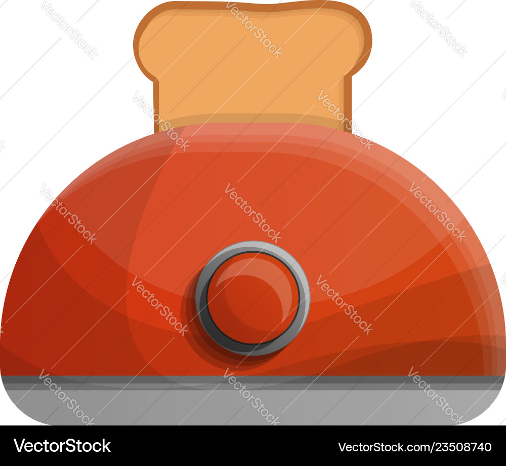 Red toaster icon cartoon style Royalty Free Vector Image