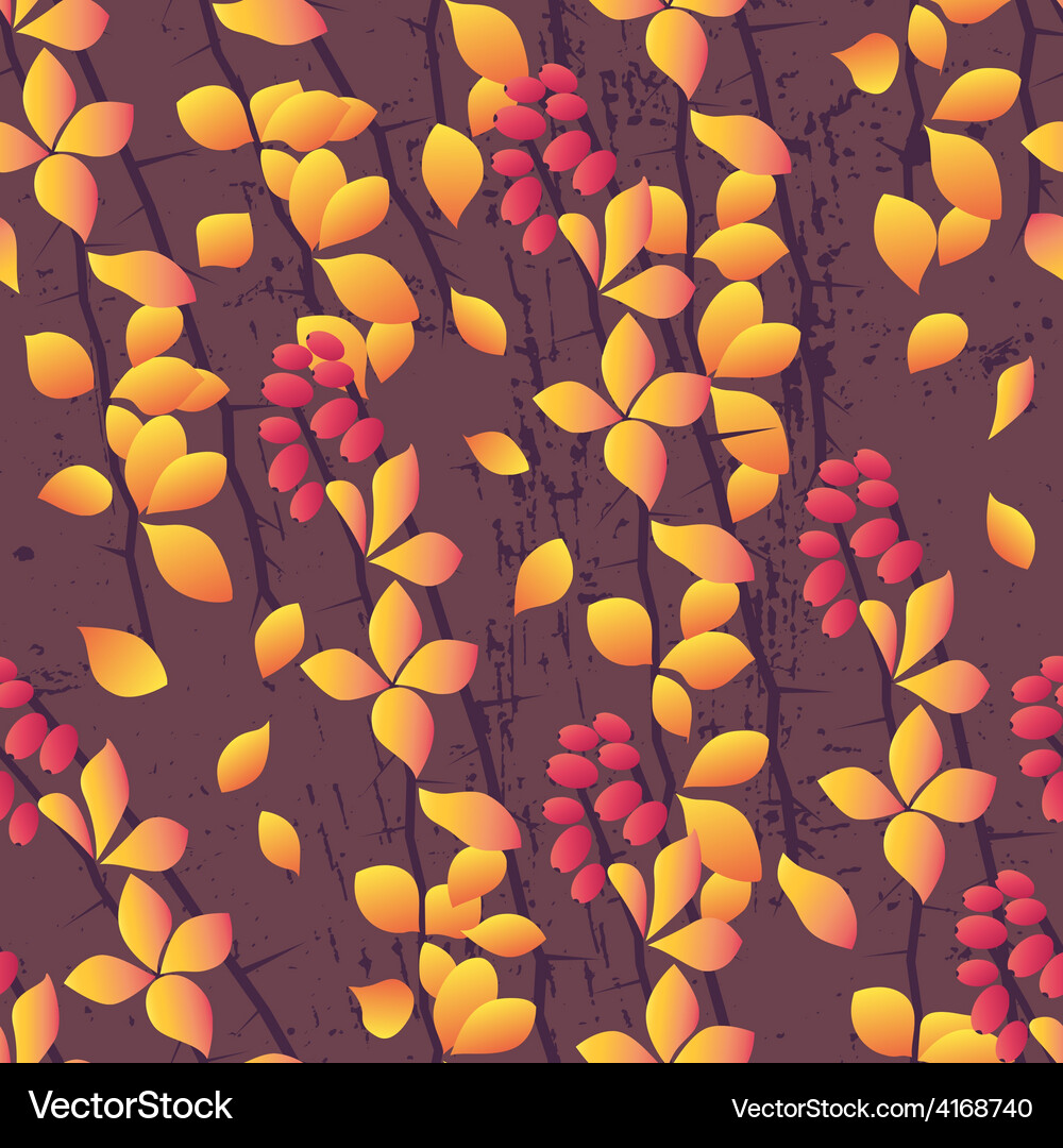 Seamless autumn pattern Royalty Free Vector Image