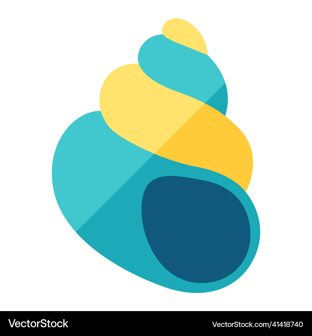 Stylized of shell marine fauna Royalty Free Vector Image