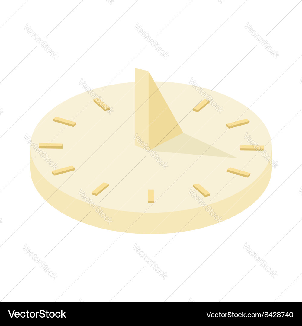 Sundial icon cartoon style Royalty Free Vector Image