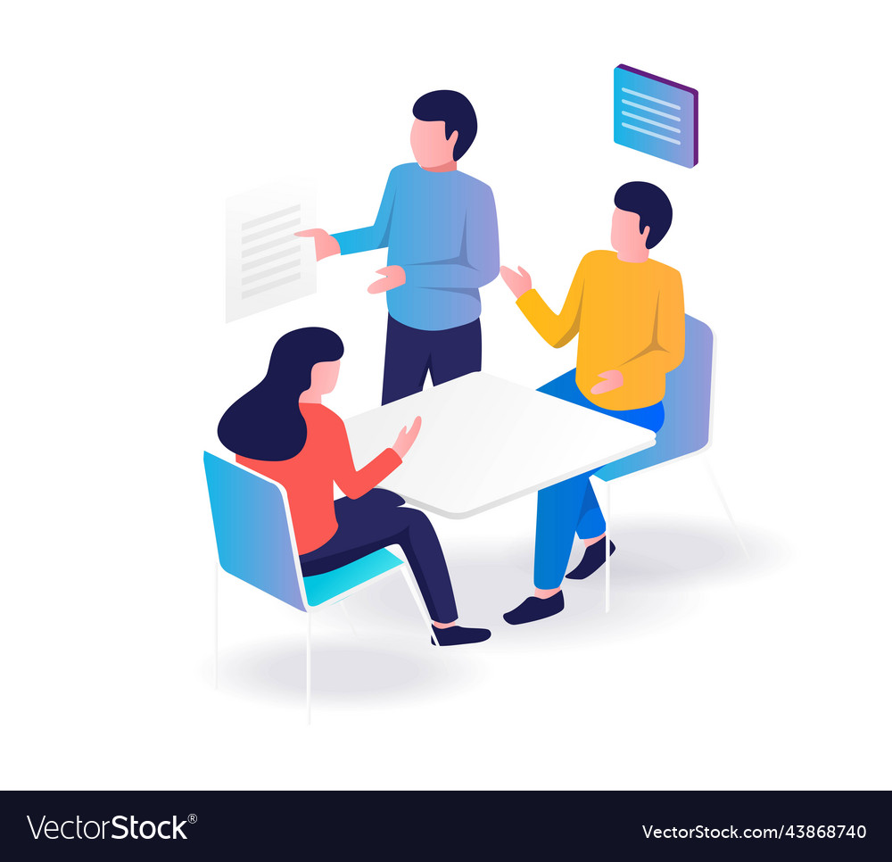 Team Discussion For Business Development Vector Image team-discussion-for-business-development-vector-image