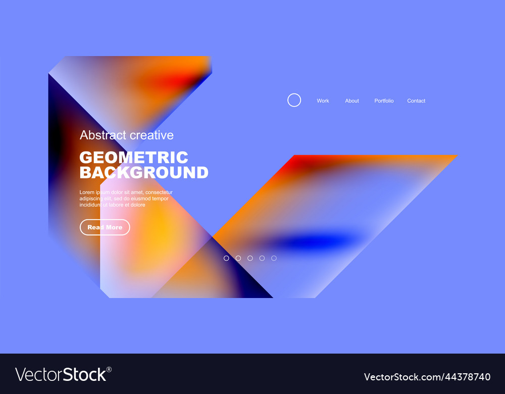 Triangles With Fluid Gradients Abstract Landing Vector Image