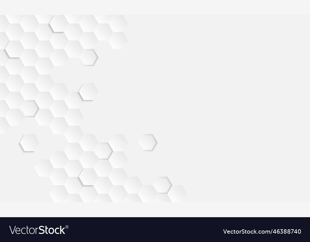 White grey geometric hexagon abstract Royalty Free Vector