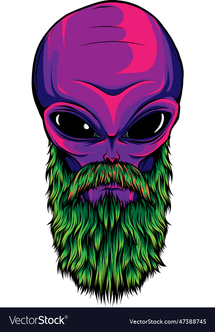 Alien head design Royalty Free Vector Image - VectorStock