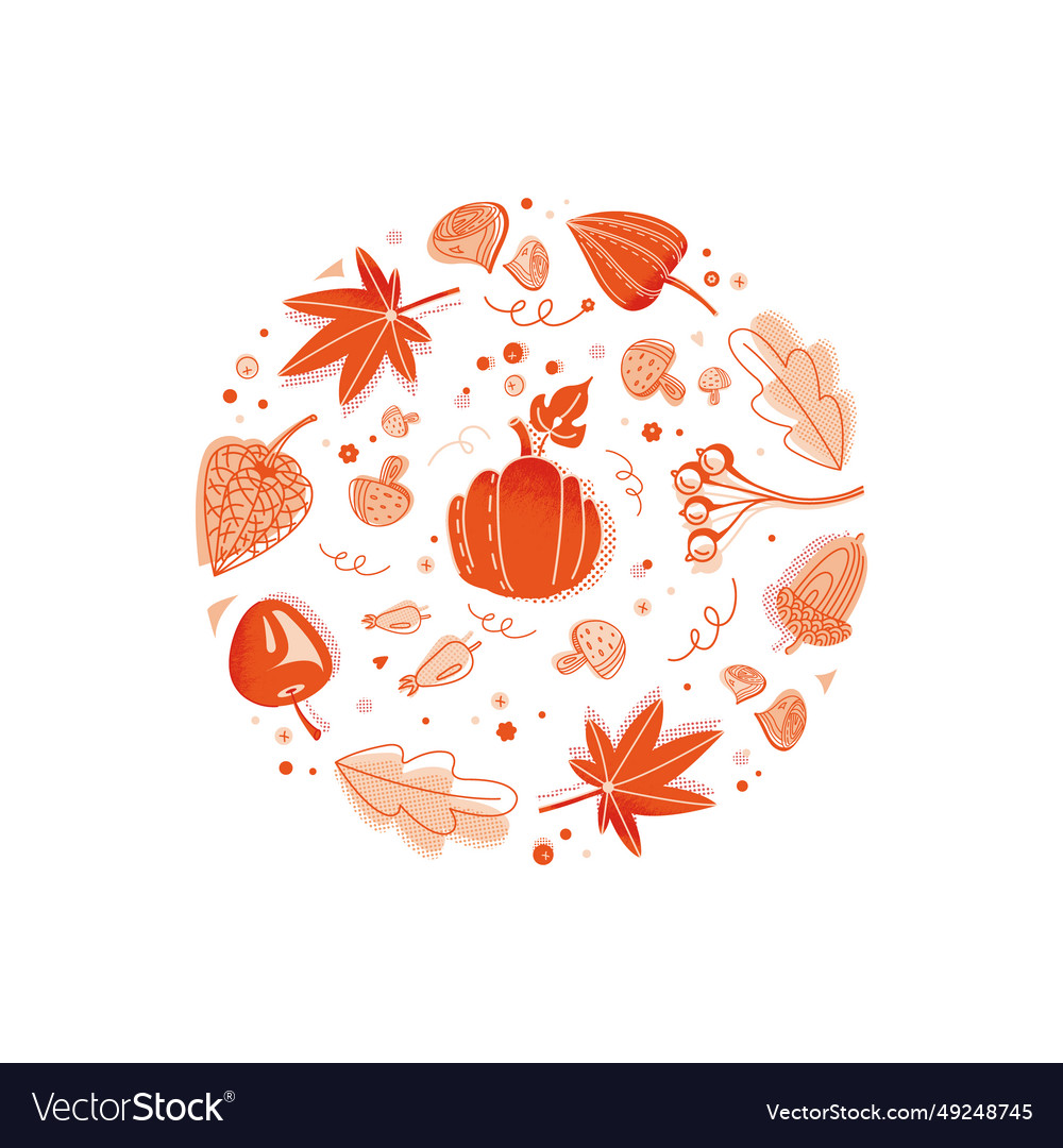 Autumn elements Royalty Free Vector Image - VectorStock