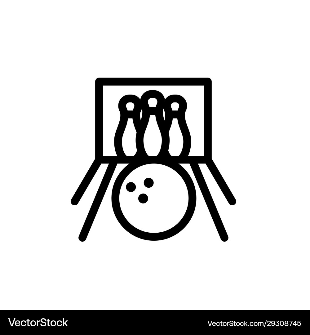 Bowling icon sign symbol design template Vector Image