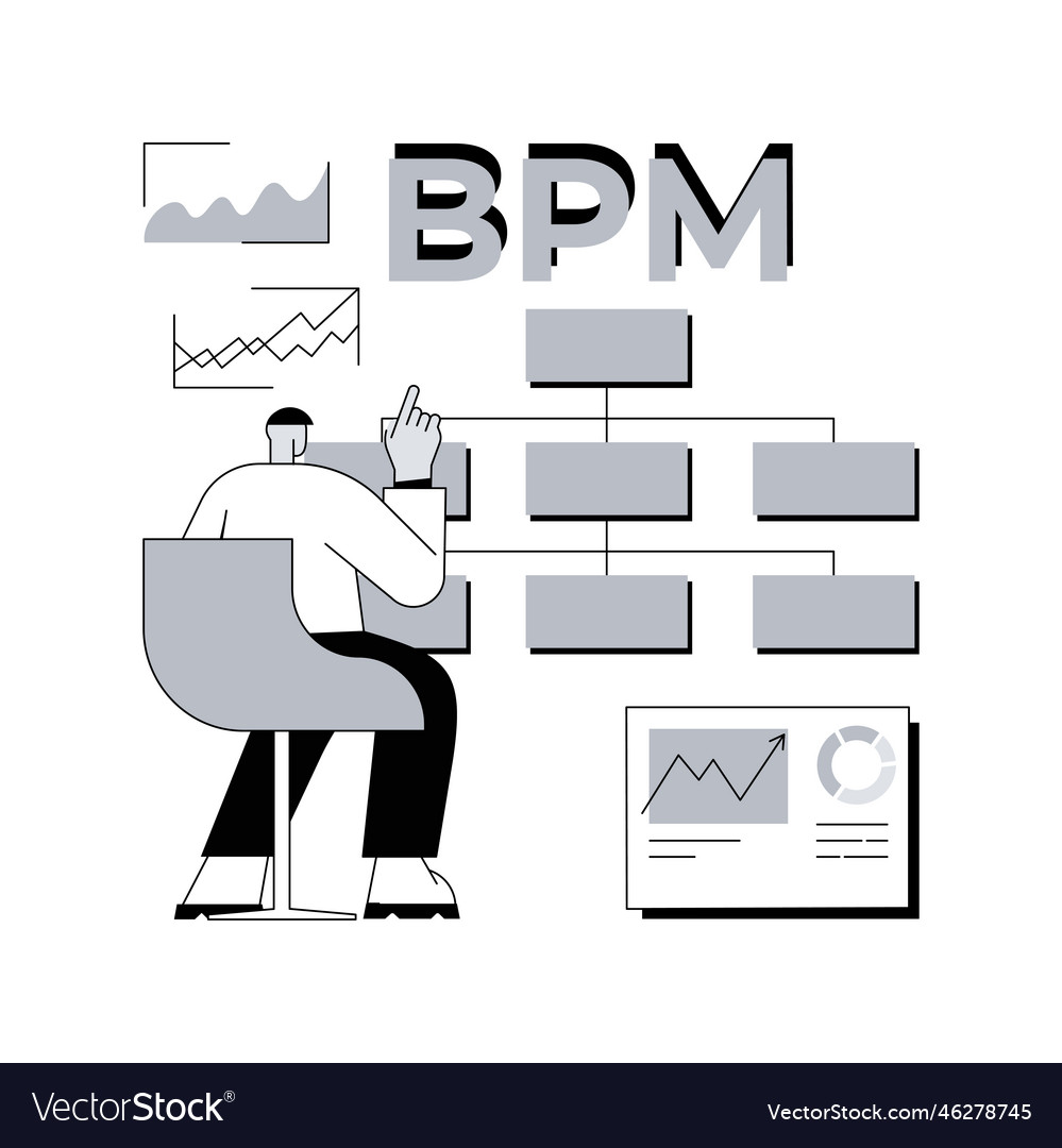 Business process management abstract concept Vector Image