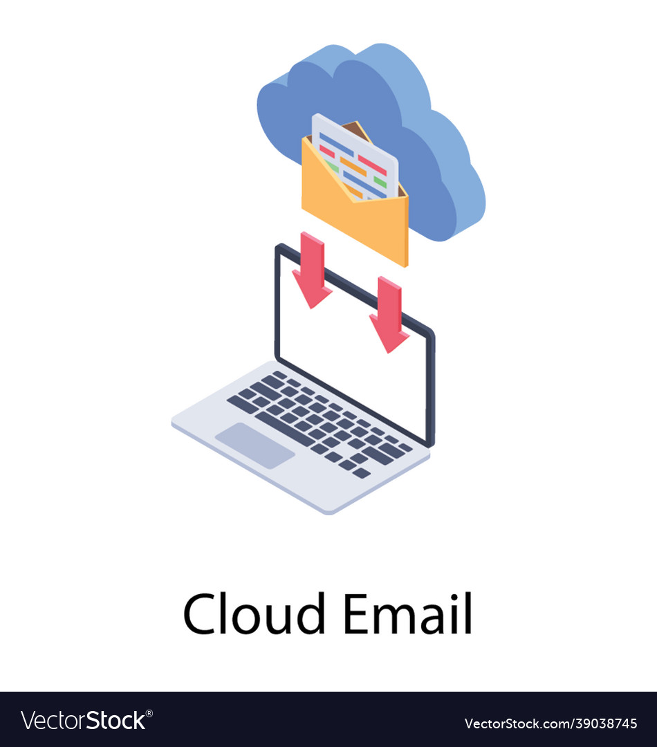 Cloud mail Royalty Free Vector Image - VectorStock