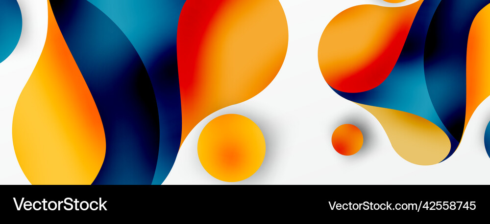 Geometric round shapes and circles abstract Vector Image