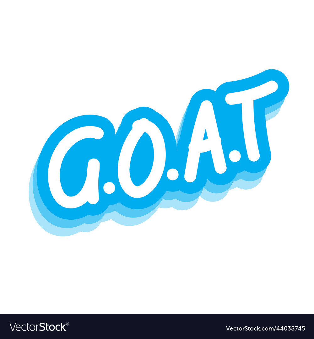 Goat generation z sticker in typography Royalty Free Vector Goat generation z sticker in typography Royalty Free Vector
