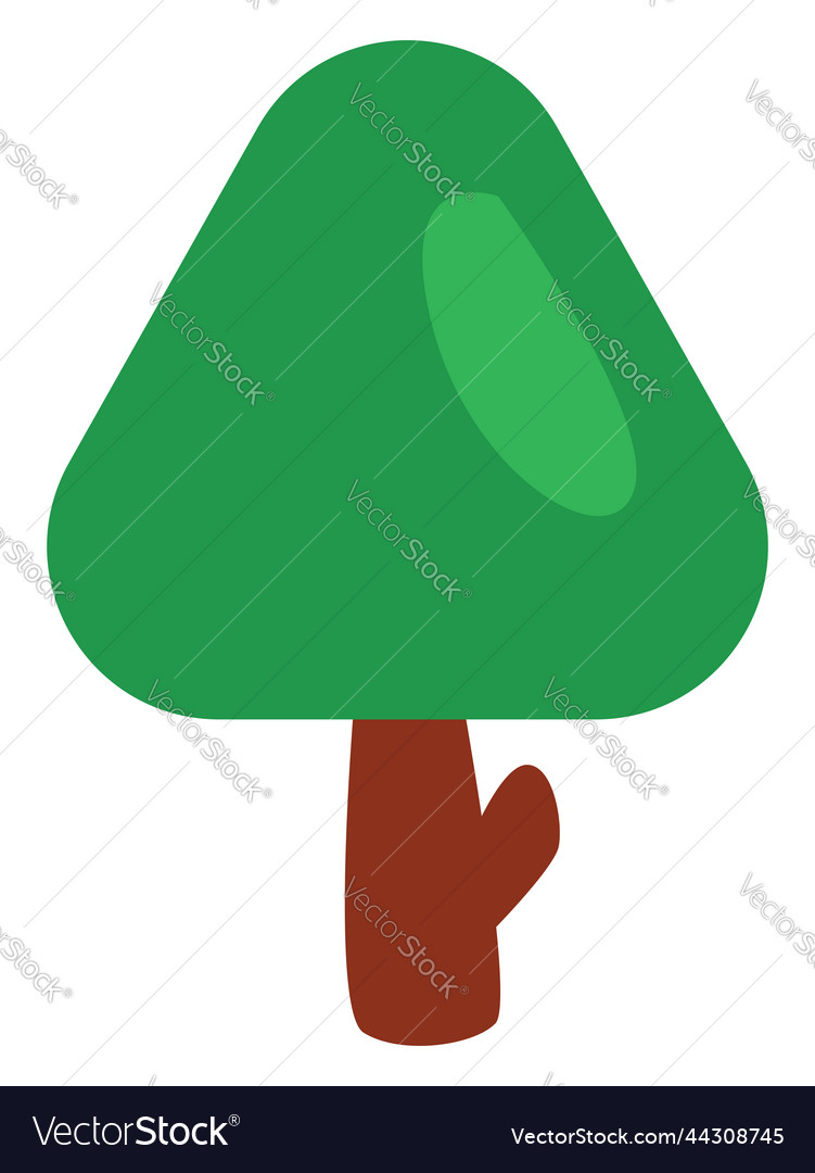 Green spring tree on a white background Royalty Free Vector