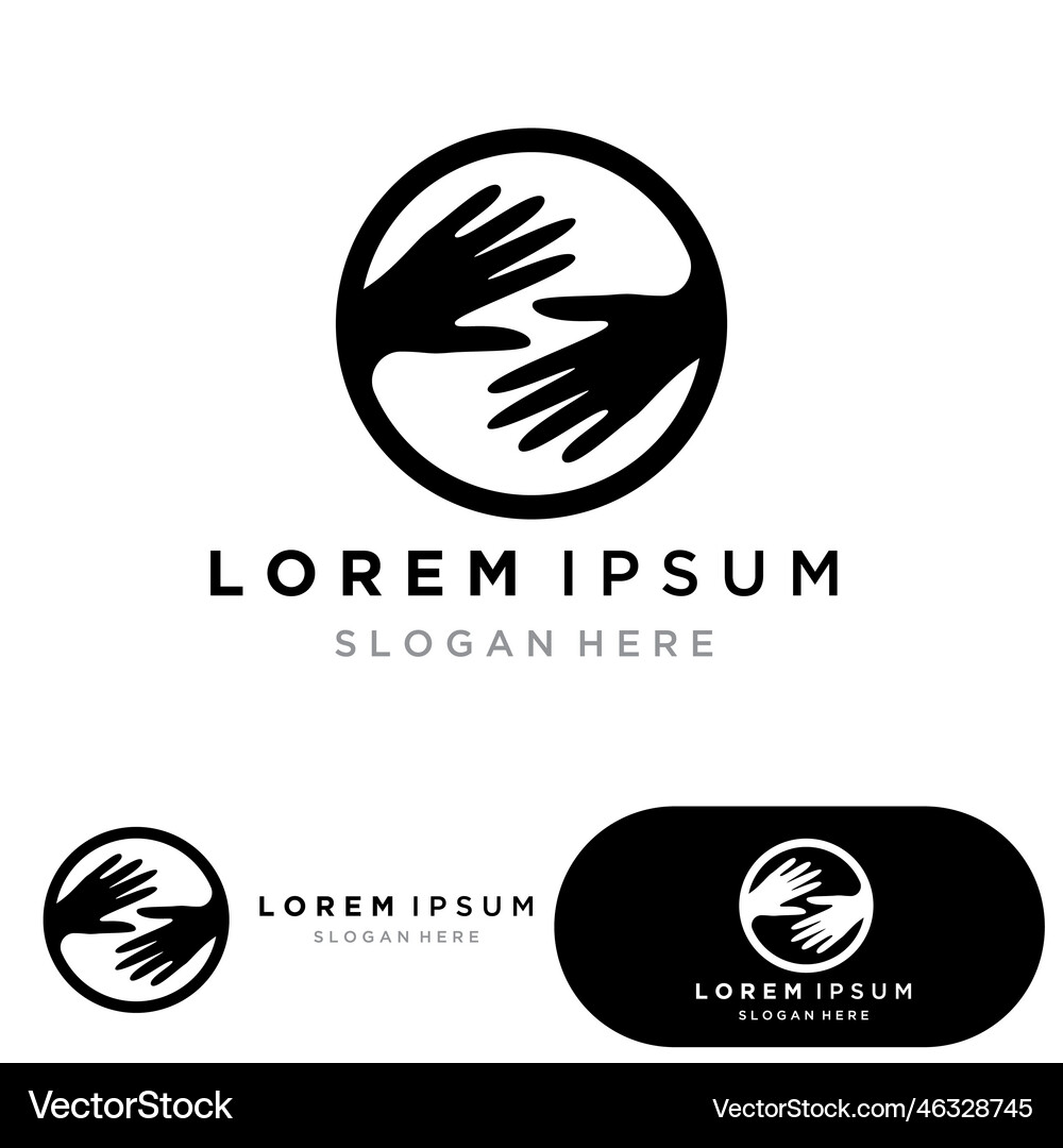 Hand care logo and symbol template eps10 Vector Image