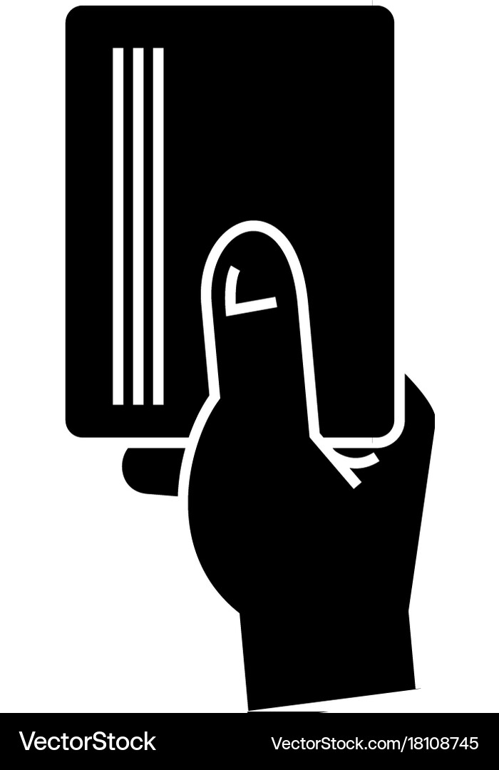 Hand holding paper - card icon Royalty Free Vector Image