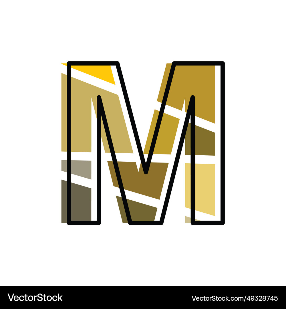 Letter m modern logo design abstract letters Vector Image