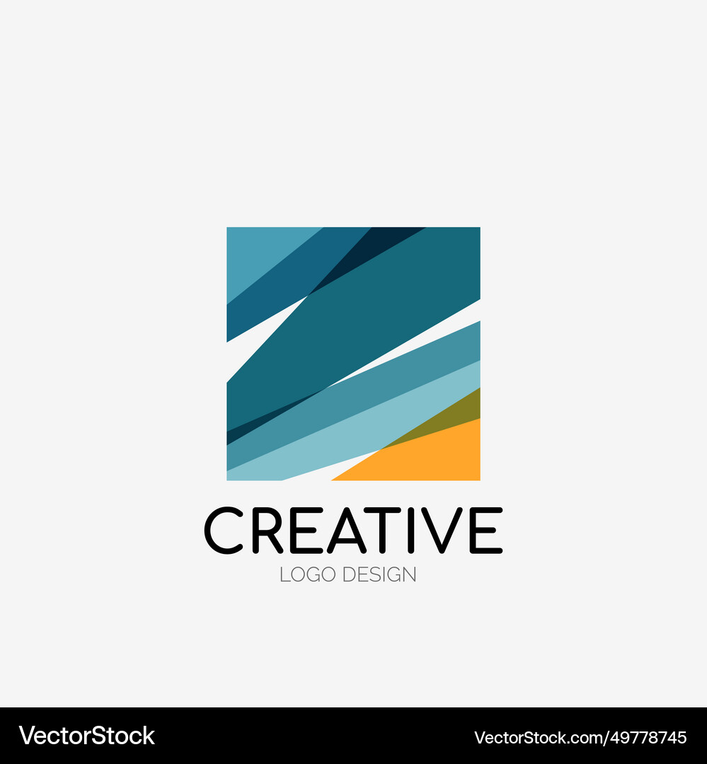 Modern abstract logo design geometric art Vector Image
