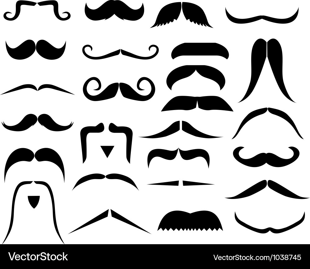 Moustache8vs Royalty Free Vector Image - VectorStock